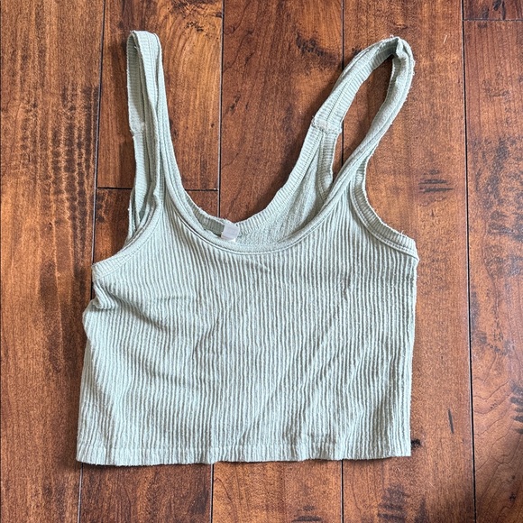 Urban Outfitters | Tops | Urban Outfitters Ribbed Tank Top In Sage ...